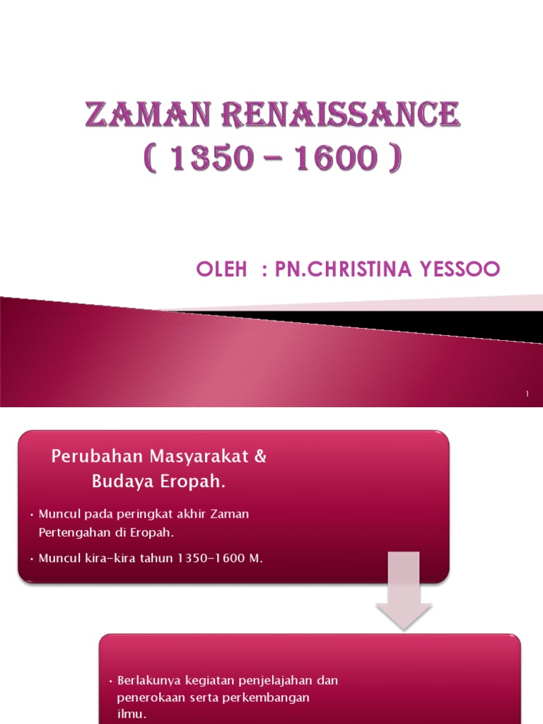 Zaman Renaissance | PDF