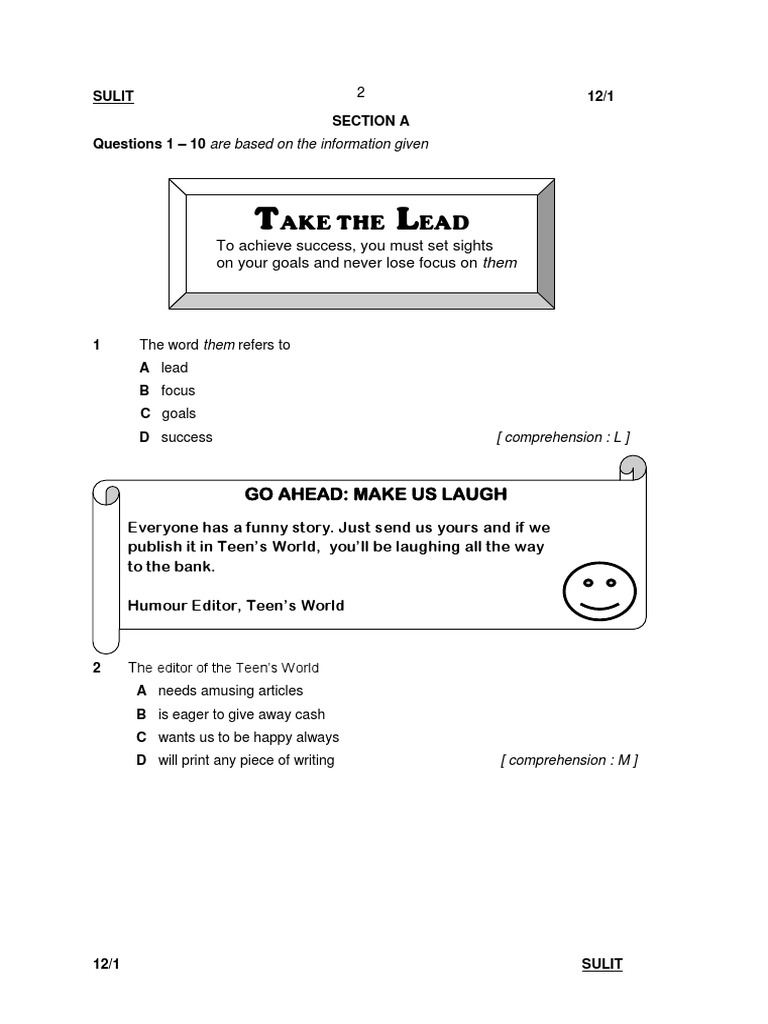 Comprehension Questions and Exercises | PDF | Tiger | Malaysia