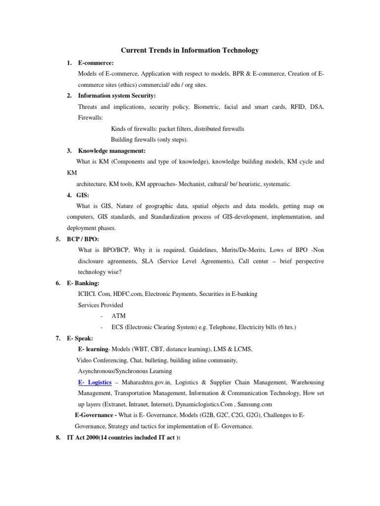 Current Trends in Information Technology | PDF | Geographic Information ...