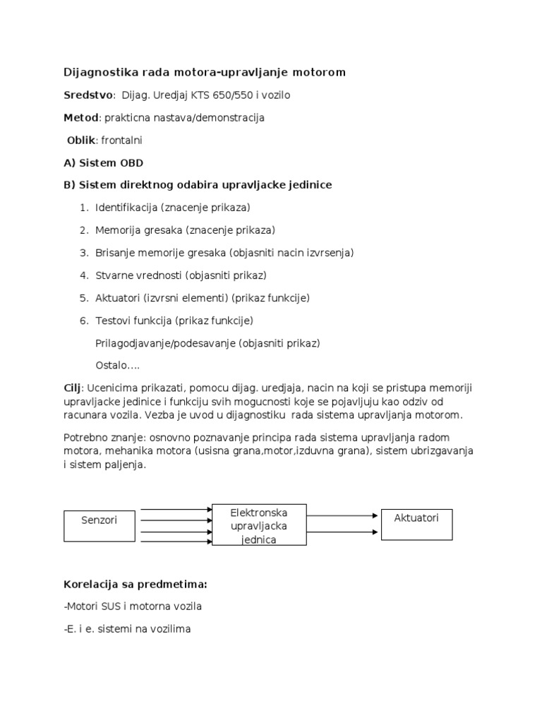 Dijagnostika Rada Motora | PDF