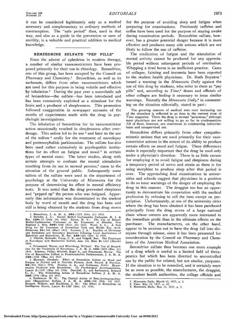Benzedrine Sulfate "Pep Pills" | PDF | Coroner | Stimulant