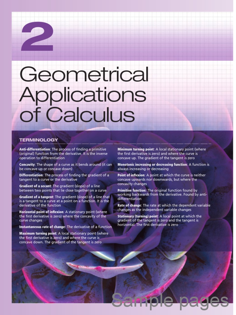 Chapter 2 Geometrical Applications of Calculus | PDF | Area | Derivative