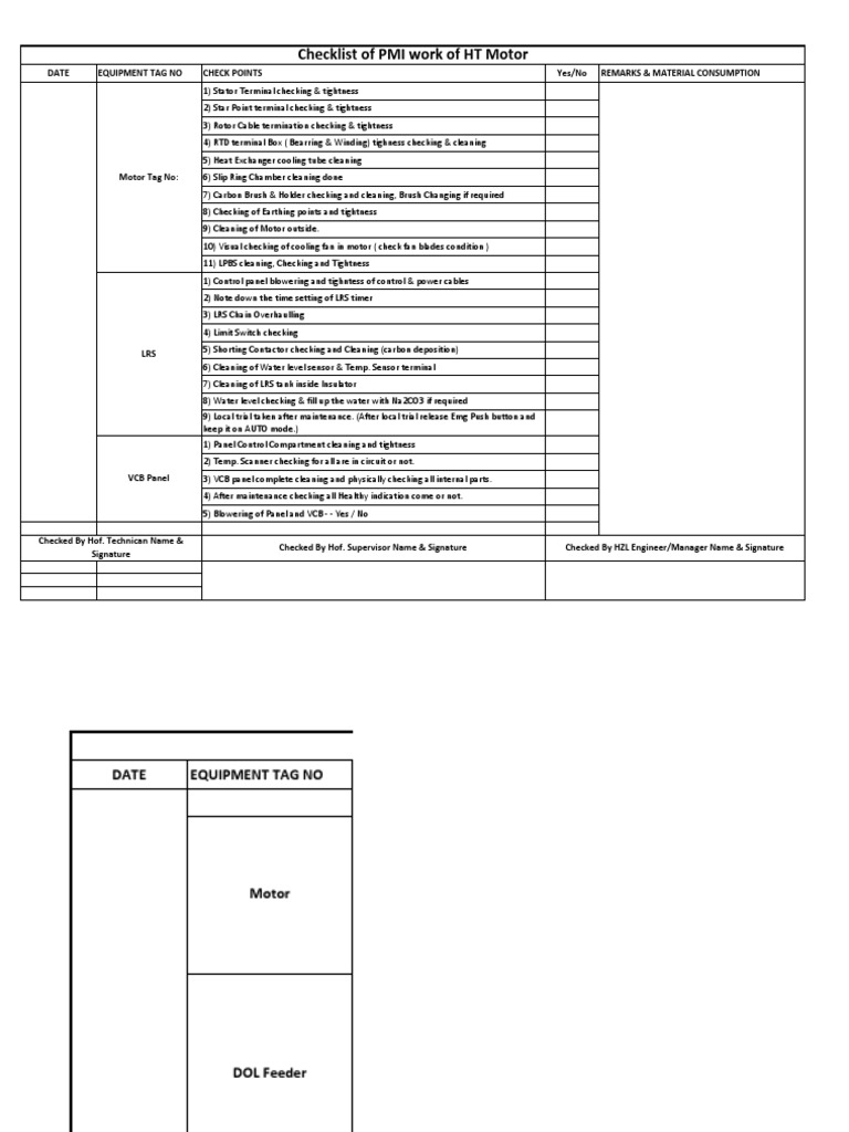Checklist For PMI | PDF | Switch | Cable