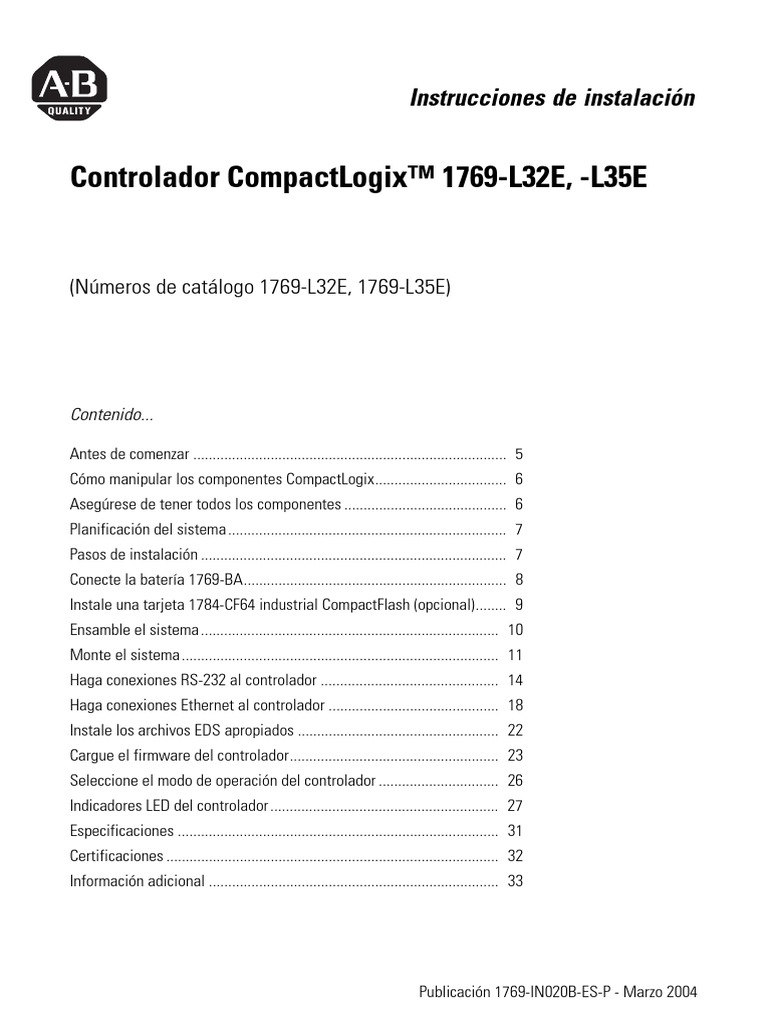 Compaclogix 1769 | PDF | Dirección IP | Red de computadoras