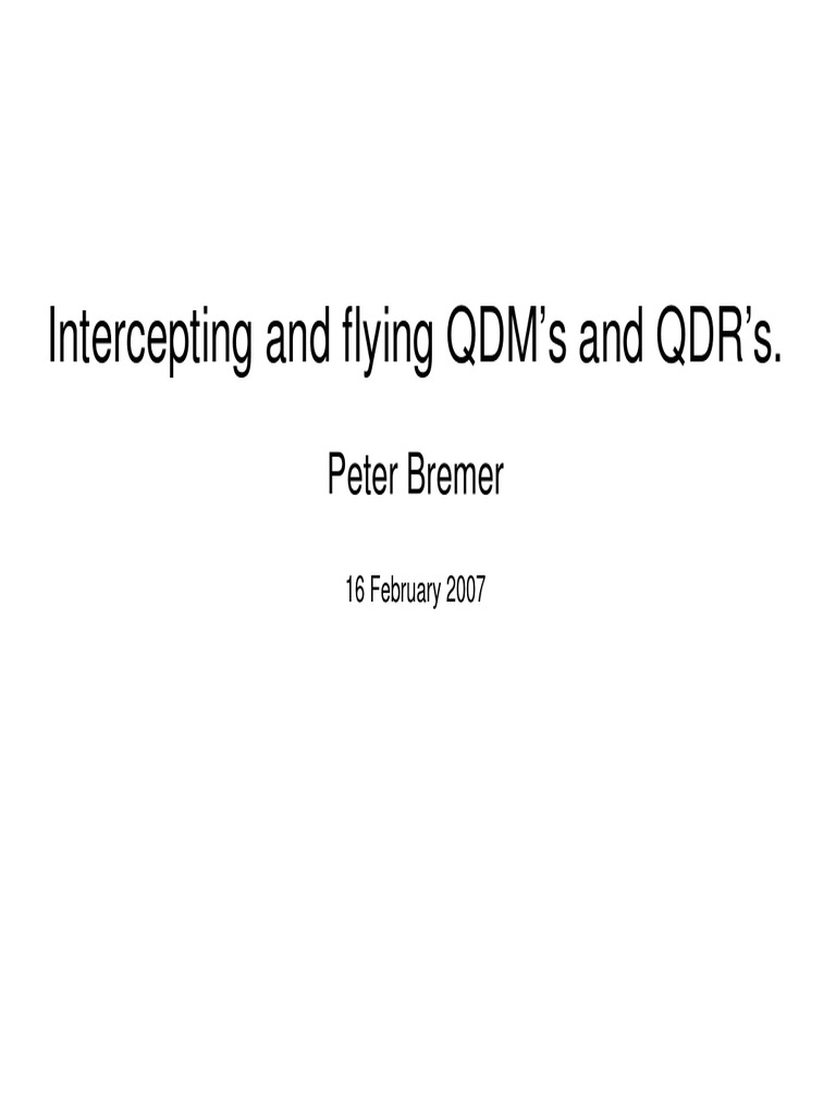 QDM - QDR | PDF