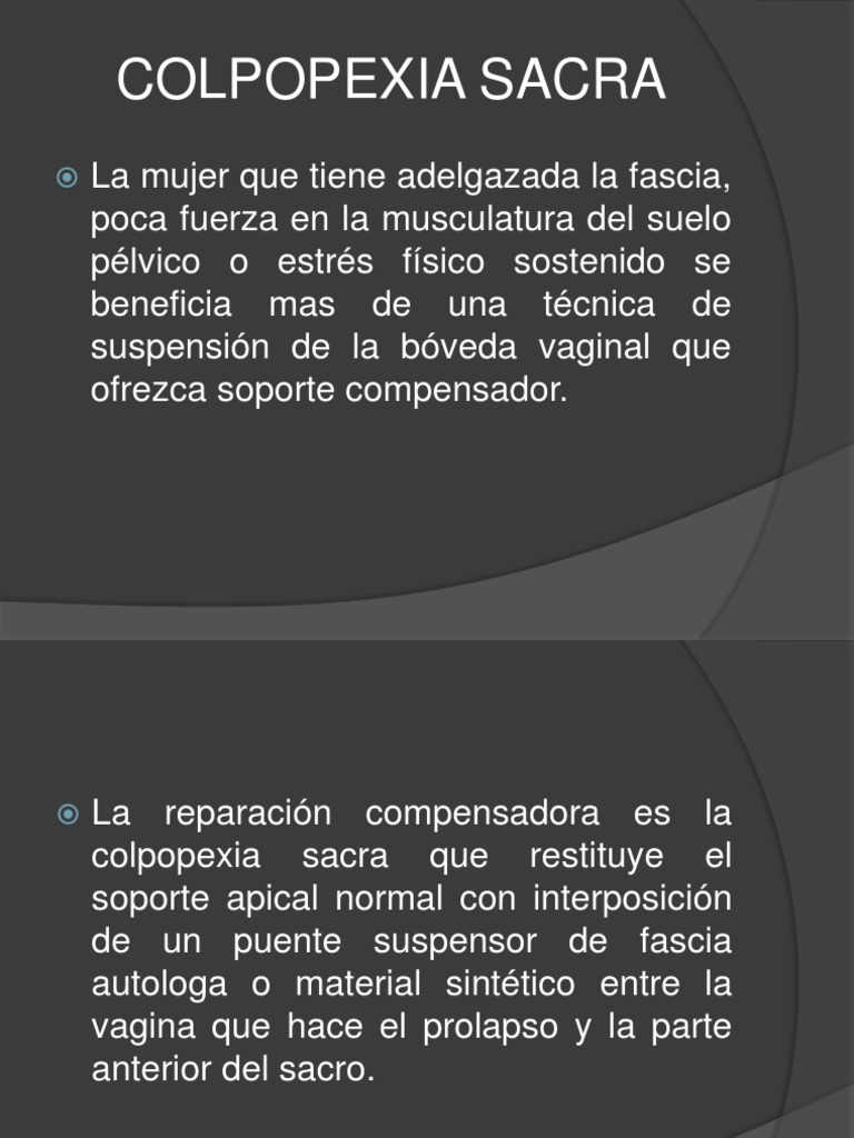Colpopexia Sacra | PDF | Pelvis | Vagina