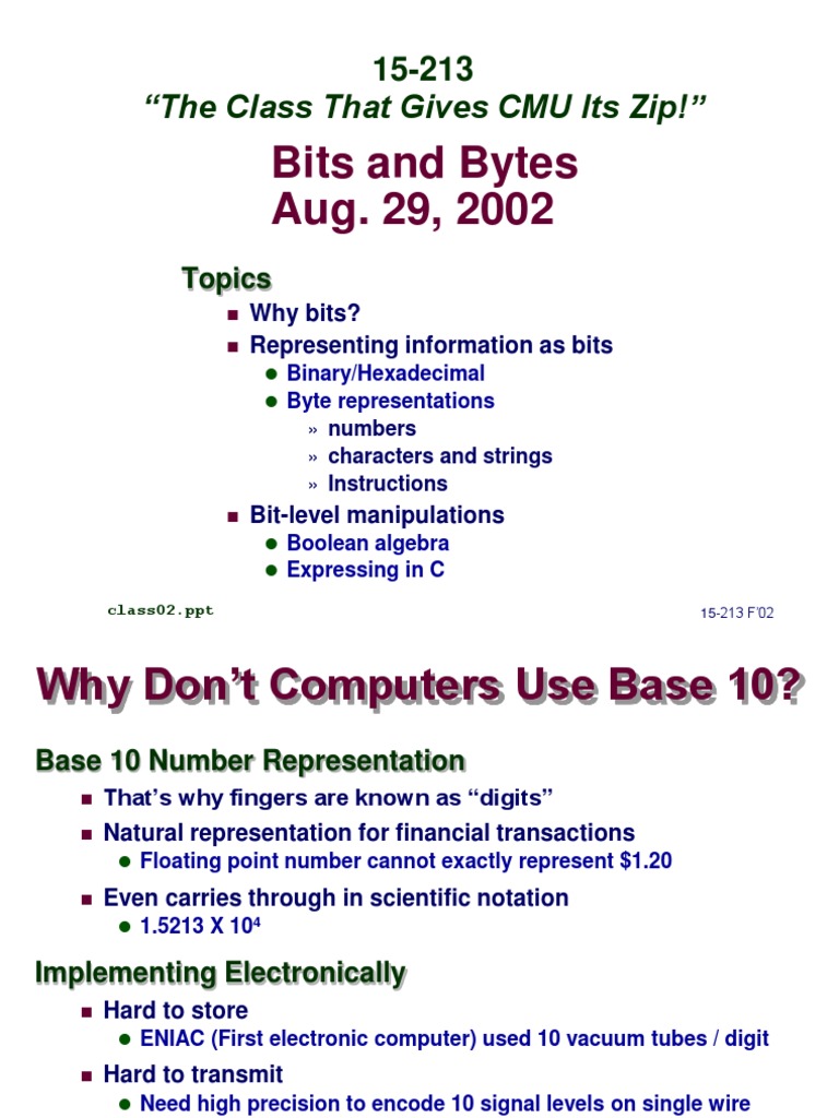 Class 02 Integer Computer Science String Computer Science 