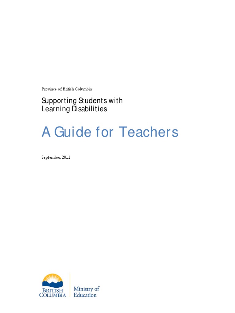 Learning Disabilities Guide | PDF | Learning Disability ...