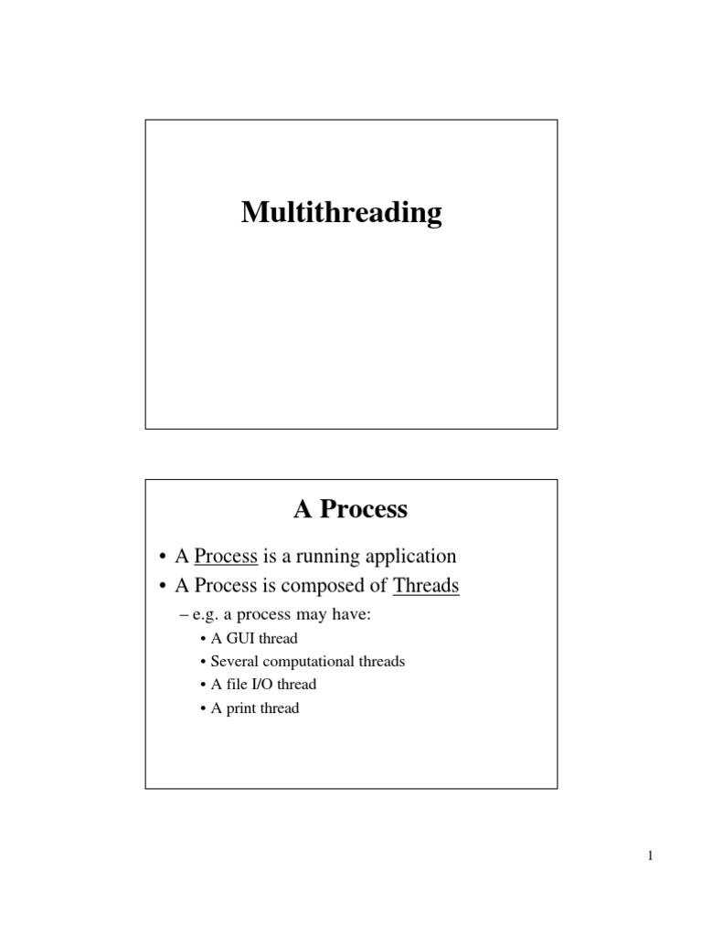 14 F08 Multithreading Pdf Thread Computing Process Computing