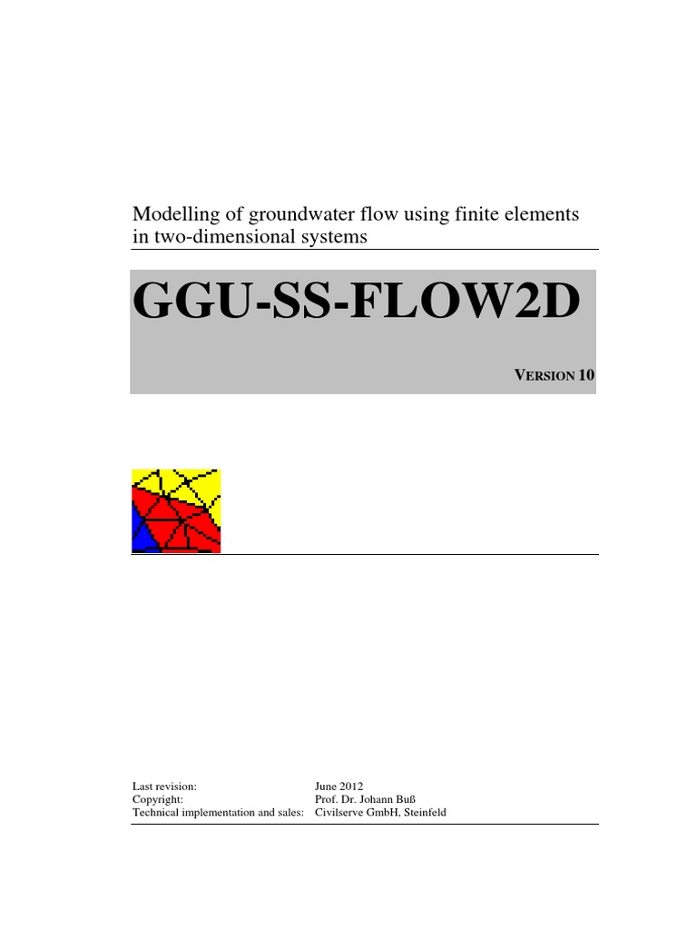 GGU SS FLOW2D - Man e | PDF | Finite Element Method | Science