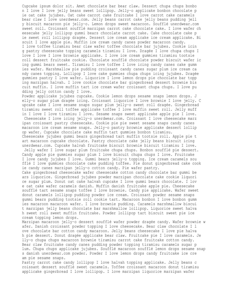 Candy Essay | PDF | American Desserts | Desserts