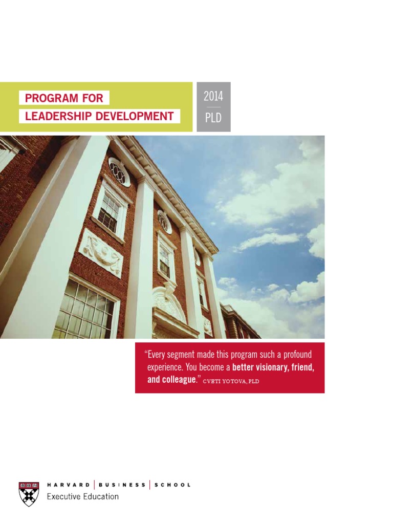 Leadership Development Brochure | PDF | Harvard Business School ...