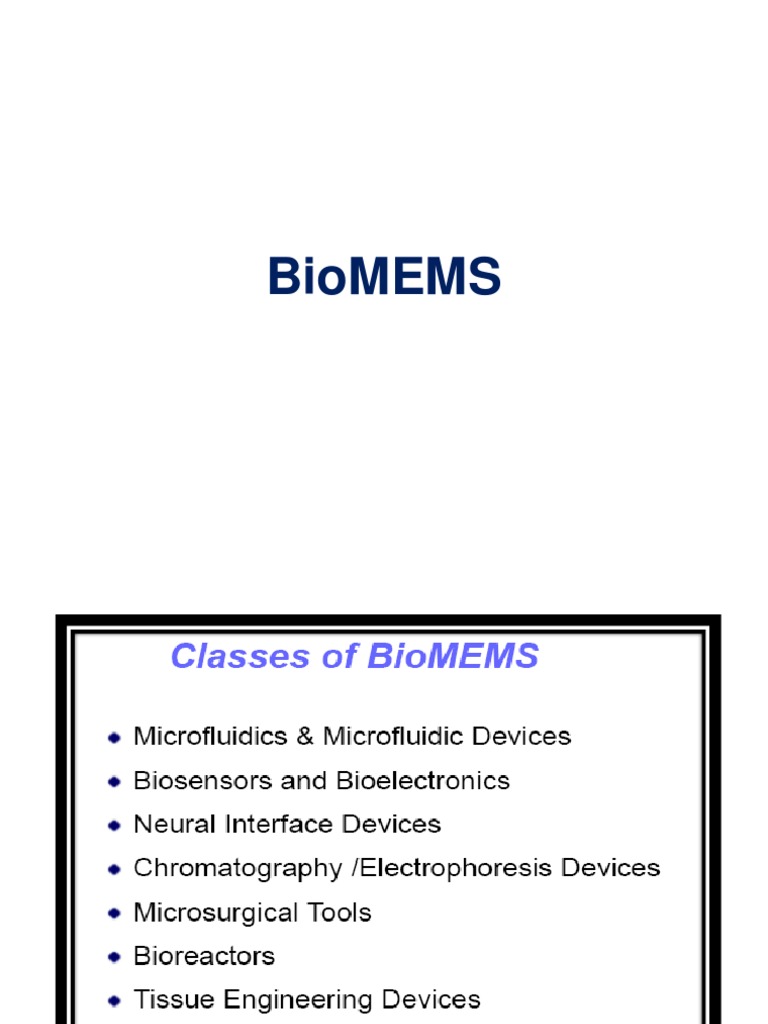 Bio MEMS | PDF | Microfluidics | Polymerase Chain Reaction