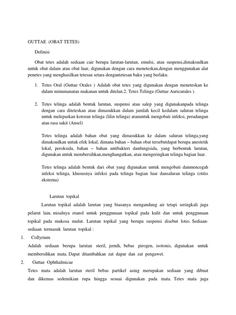 Guttae Oral | PDF