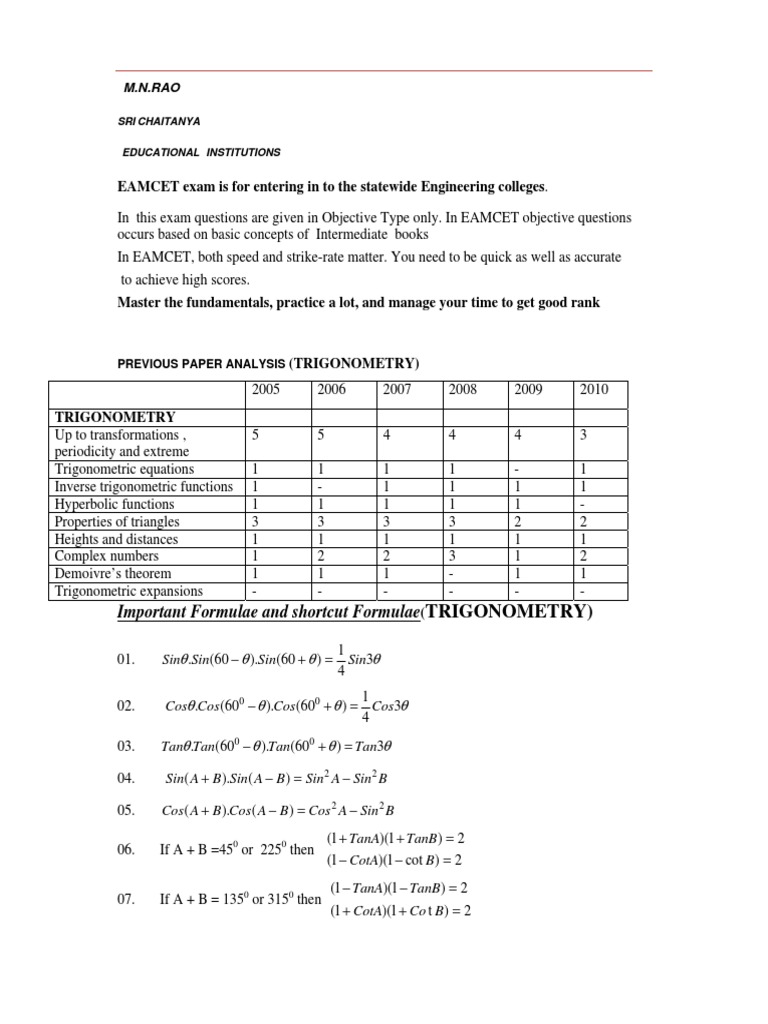 30 03 2011 EAMCET Maths | PDF