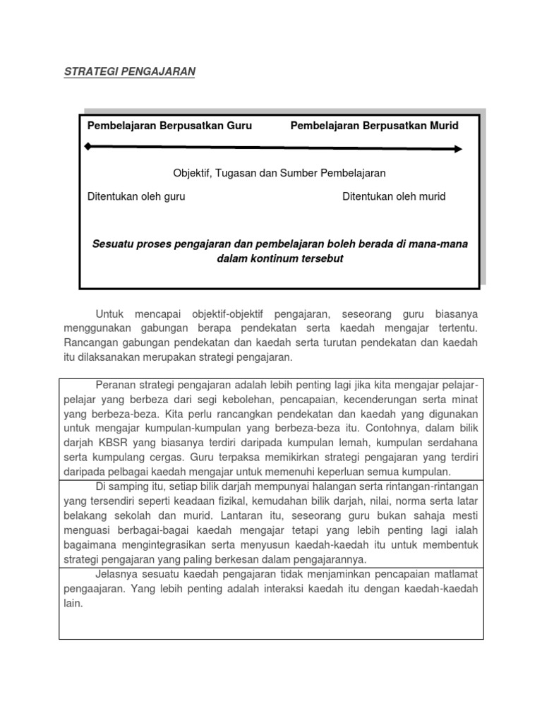 Strategi Pengajaran | PDF