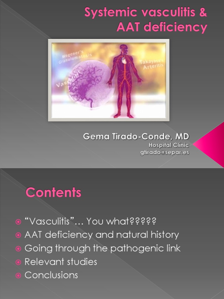 Systemic Vasculitis & Alpha-1 Antitrypsin Deficiency | PDF | Chronic Obstructive Pulmonary ...