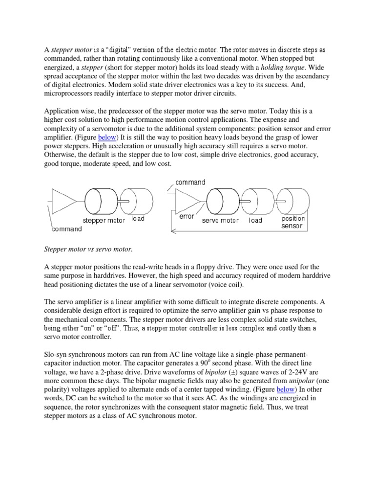 Variable Reluctance Stepper Motors Explained | PDF | Electric Motor ...