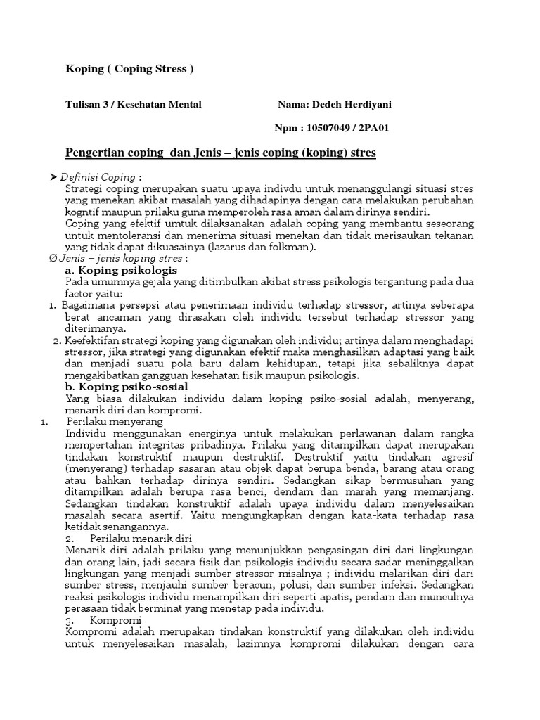 Koping Stress | PDF