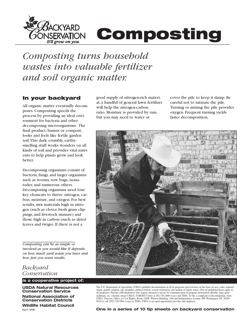 Composting: Composting Turns Household Wastes Into Valuable Fertilizer ...