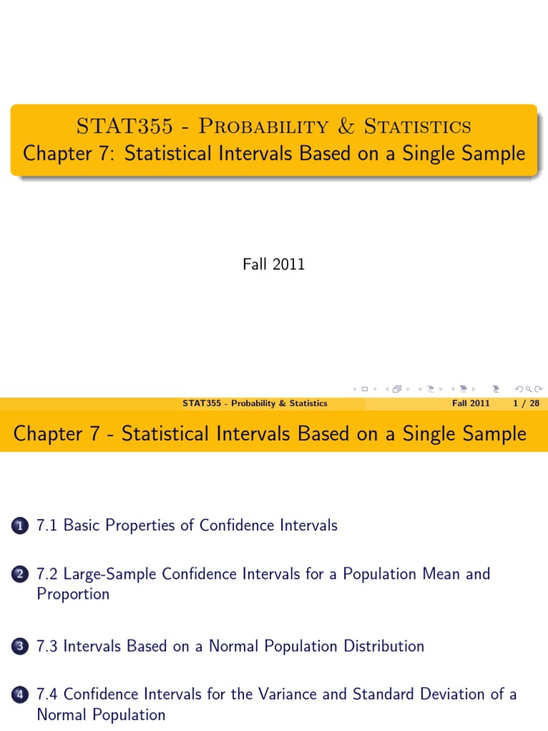 Chap 7 | Download Free PDF | Normal Distribution | Confidence Interval