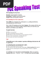 FCE Speaking Test | PDF
