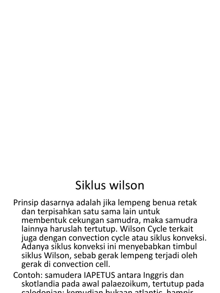 Wilson Cycle | PDF