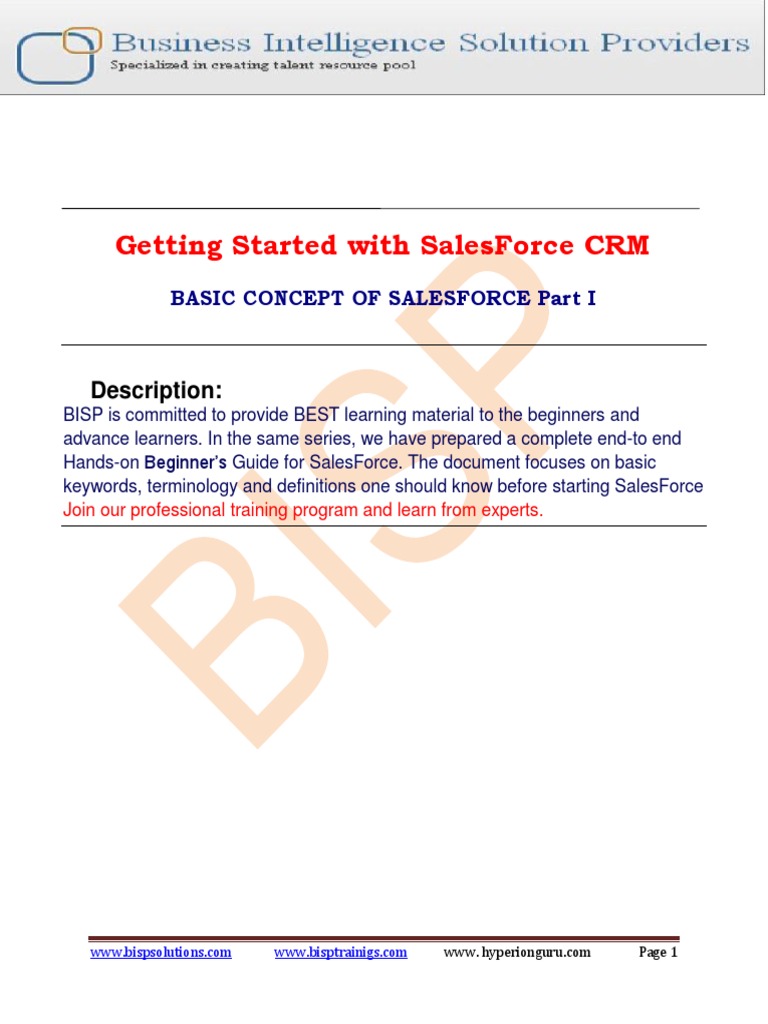 Getting Started WIth SalesForce | PDF | Salesforce.Com | Google Chrome