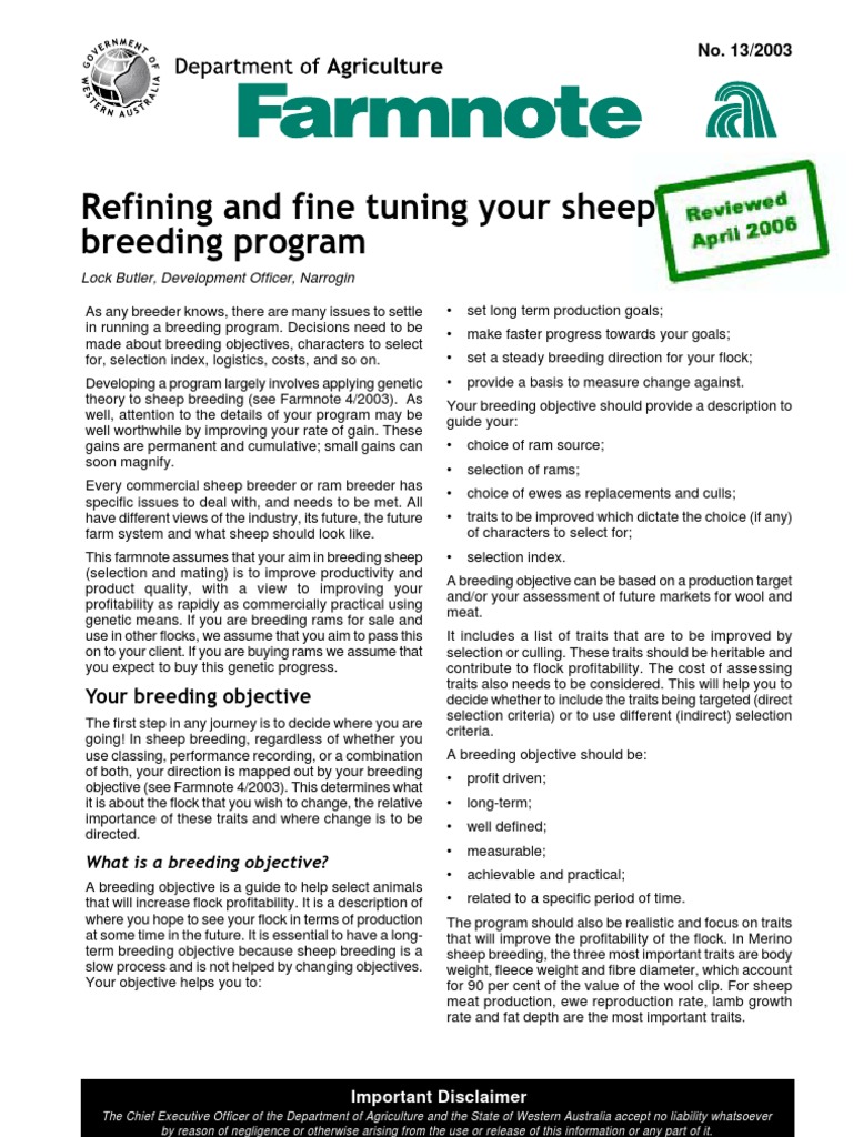 Sheep Management 2 Pdf Sheep Wool