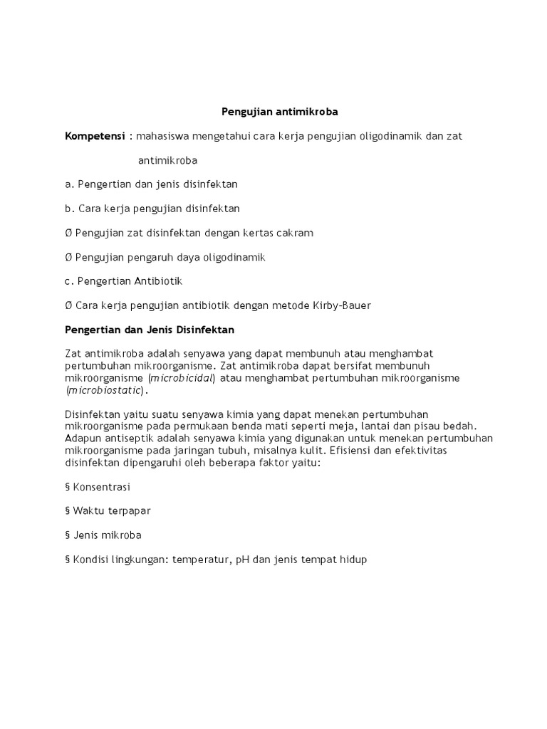 Pengujian Antimikroba | PDF | Pengembangan Diri | Kesehatan Holistik