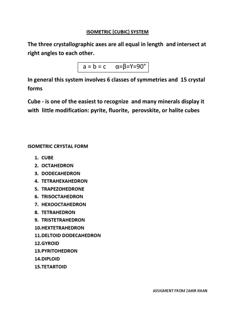 Isometric Crystal Structures Overview | PDF