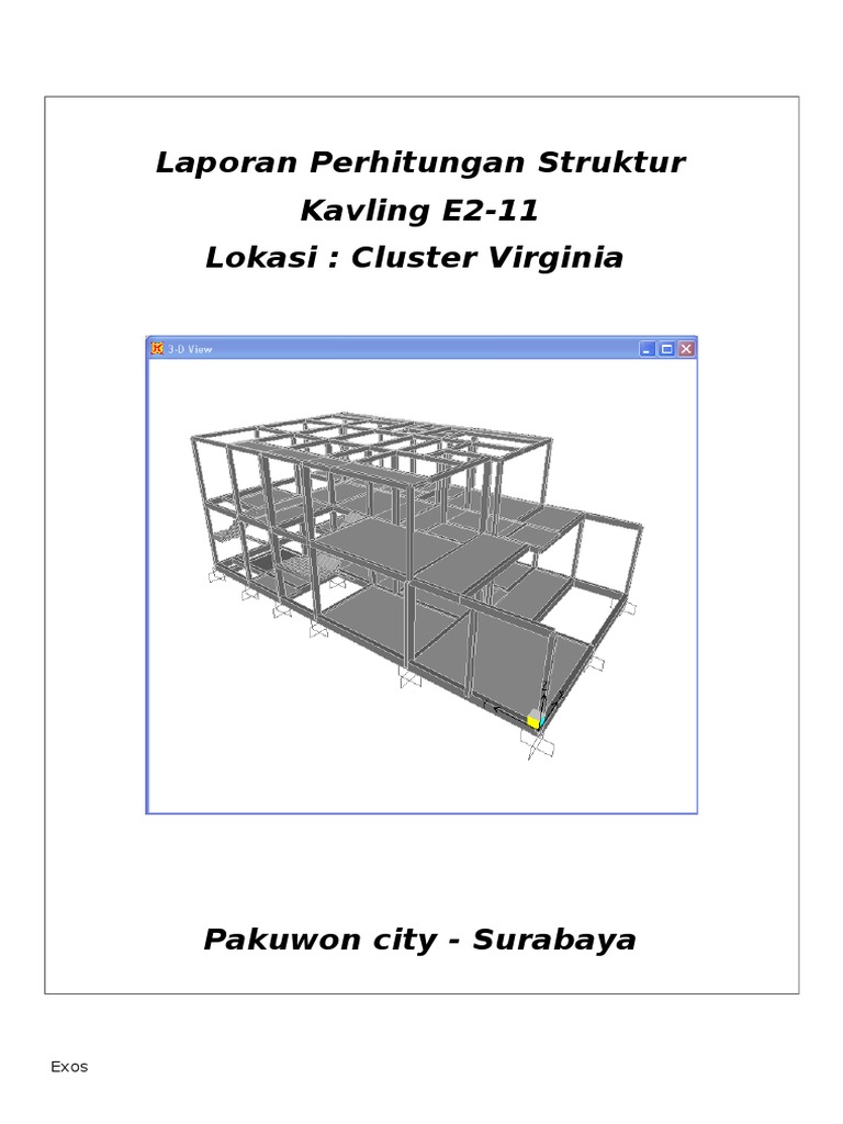Laporan Perhitungan Struktur E2-11 | PDF