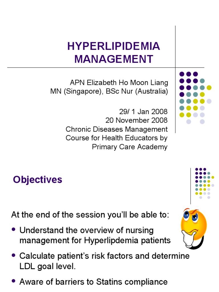 Hyperlipidemia Self Management | Statin | Cholesterol