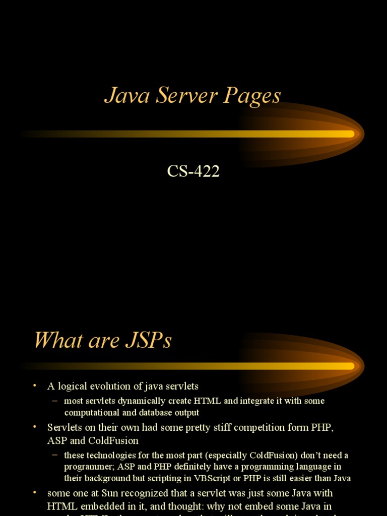 Java Server Pages | PDF | Java Server Pages | Java Servlet