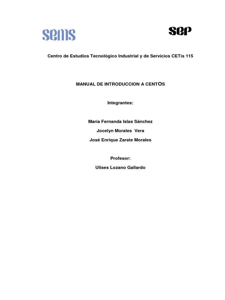 Centro de Estudios Tecnológico Industrial y de Servicios CETis 115 ...