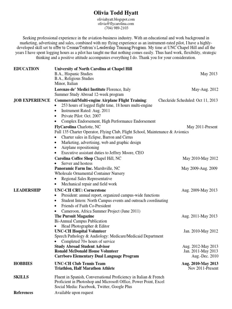 Resume 9/2013 | PDF | University Of North Carolina At Chapel Hill ...