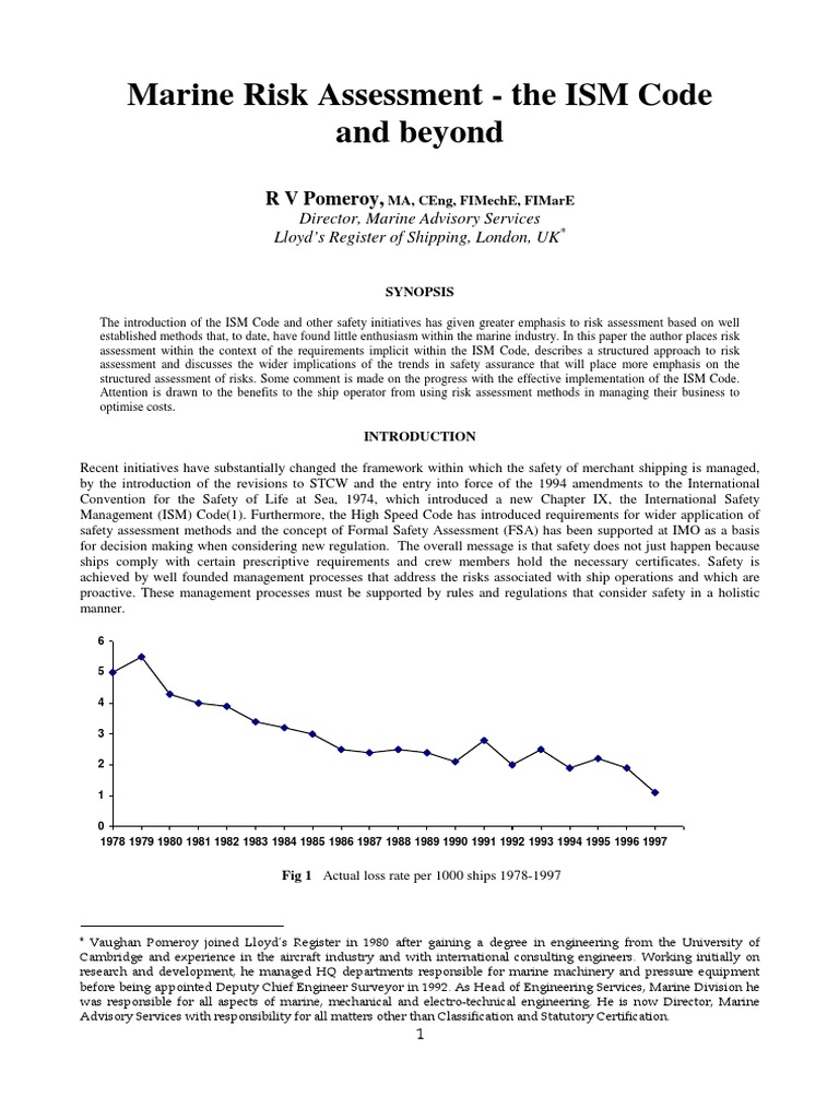 MarineRA Risk Assessmet | PDF | Risk Management | Risk Assessment