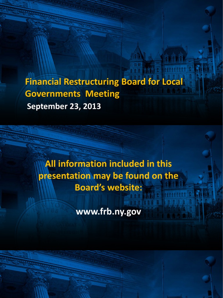 Financial Restructuring Board For Local Governments Meeting | PDF ...