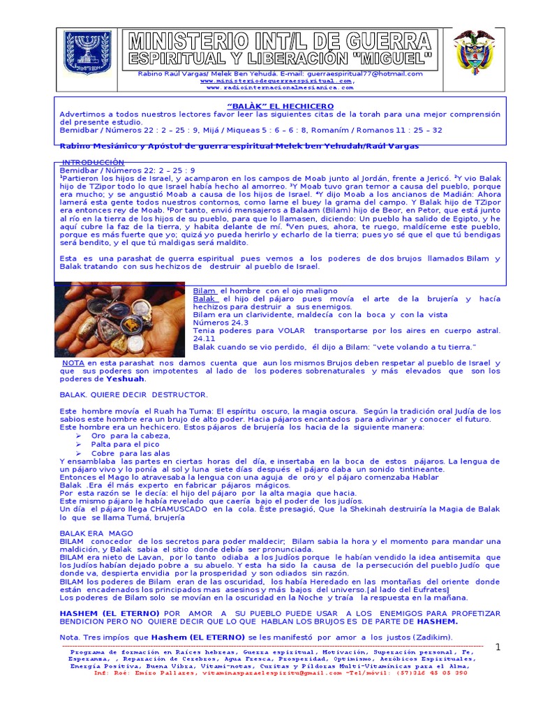 Balak: El Hechicero y Su Significado | PDF | Demonios | Nombres de Dios ...