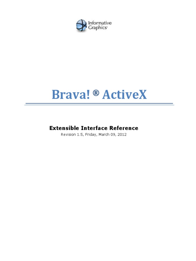 Brava! Activex: Extensible Interface Reference | Download Free PDF | Xml | Xml Schema
