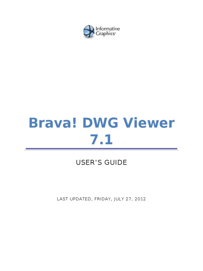 Brava! DWG Viewer 7.1: User'S Guide | Download Free PDF | Portable ...