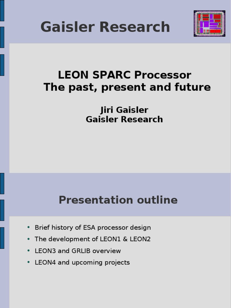 LEON3 SPARC Processor, The Past Present and Future | PDF | Mips Instruction Set | Field ...