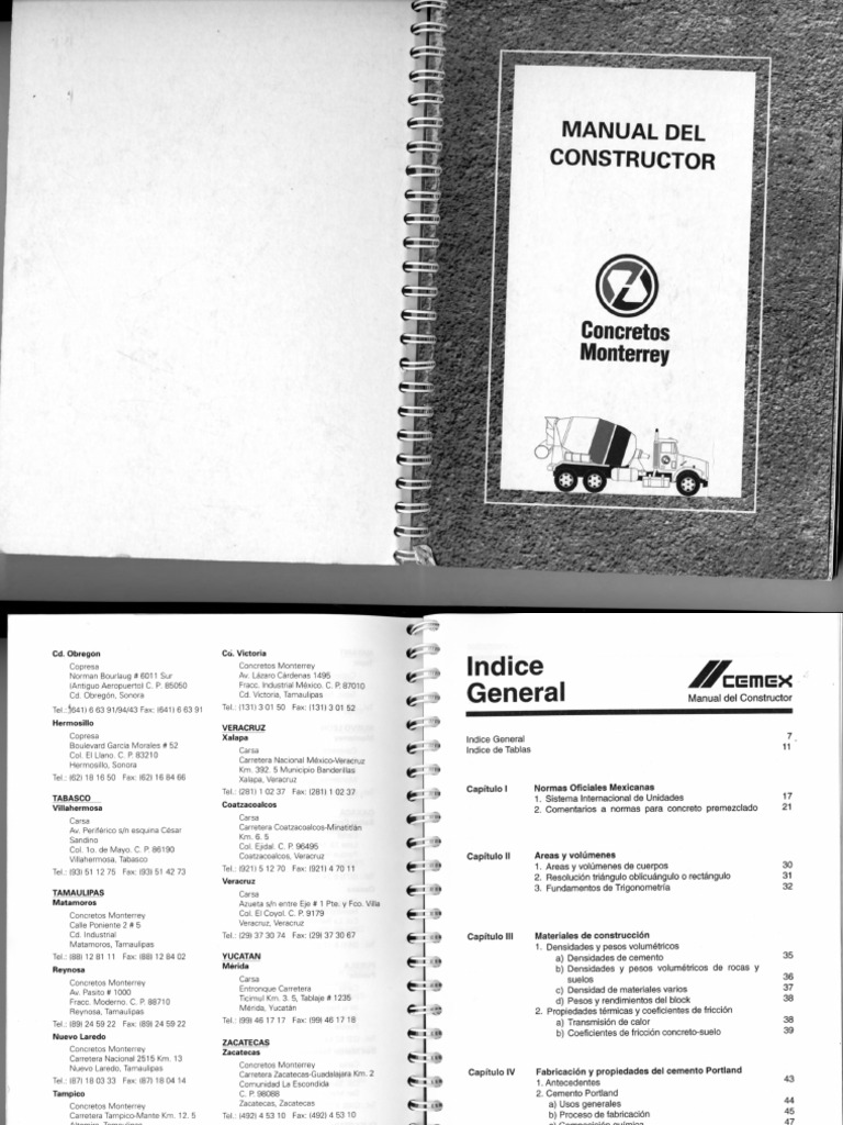 Manual Del Constructor Cemex | PDF | Cemento | Aluminio