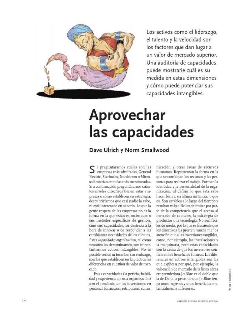 APROVECHAR LAS CAPACIDADES, Dave Ulrich y Norm Smallwood | PDF ...