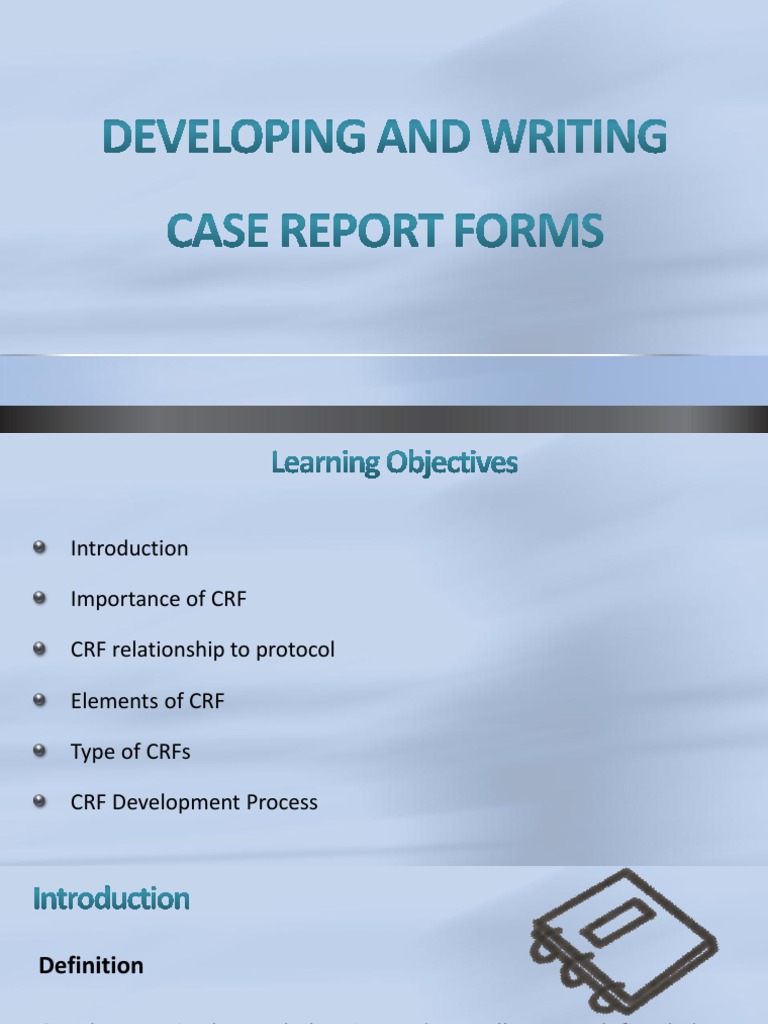Developing and Writing CRF | PDF | Clinical Trial | Data