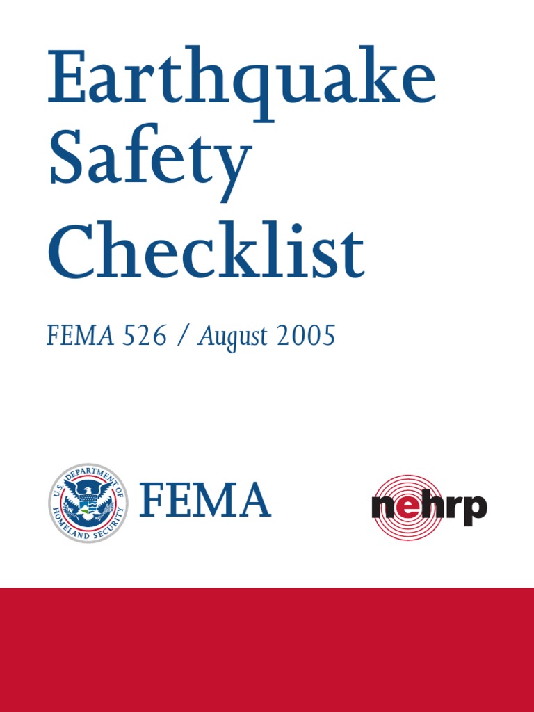 Earthquake Safety Checklist: FEMA 526 / August 2005 | PDF