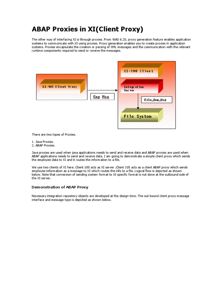 ABAP Proxies To File | PDF | Proxy Server | Information Technology
