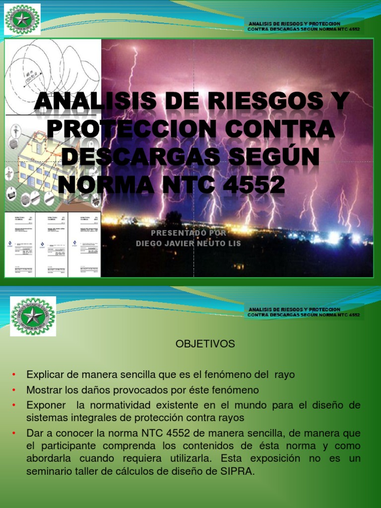 3-Exposicion NTC 4552 | PDF | Relámpago | Corriente eléctrica