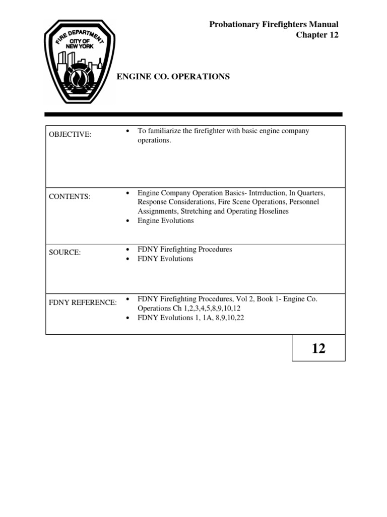 12 Engine Company Operations | Download Free PDF | New York City Fire ...