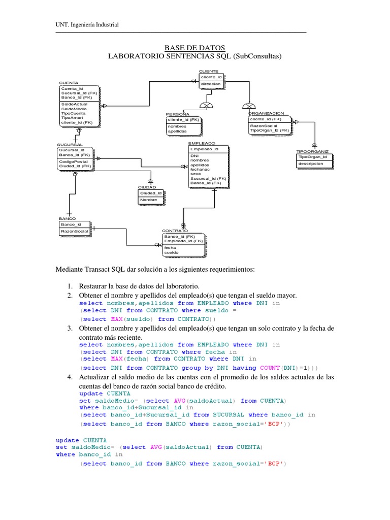 Ejercicios de SQL SERVER 2008 | PDF | SQL | Bases de datos